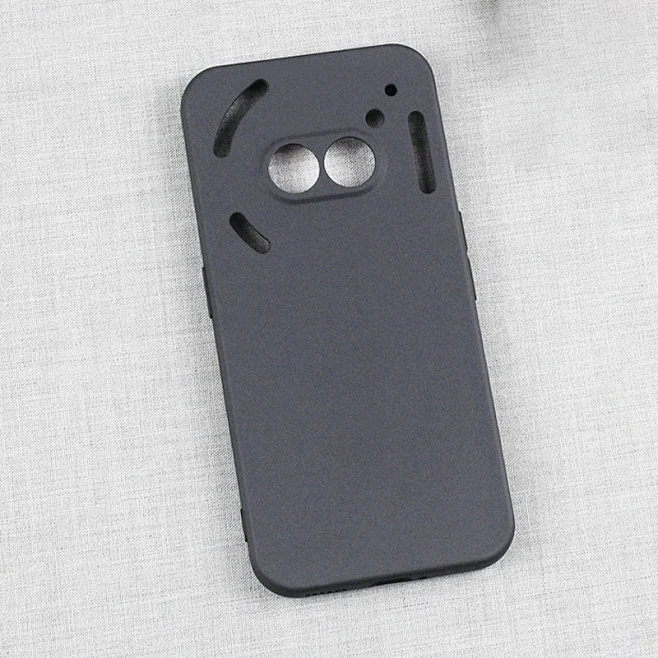 For Nothing Phone 2A Case Black Matte Soft Silicon Back Cover For ...