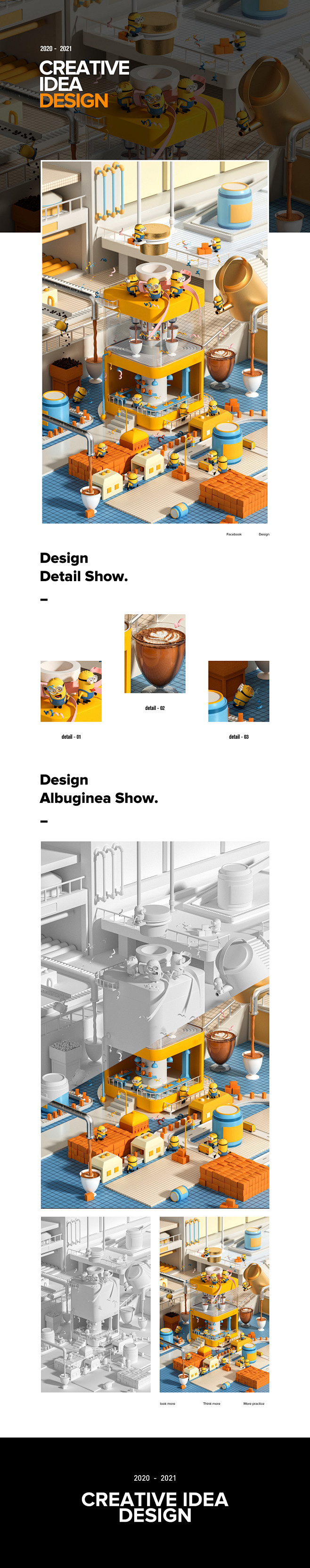 c4d小黄人场景建模+渲染_顾鹏_【68Design】