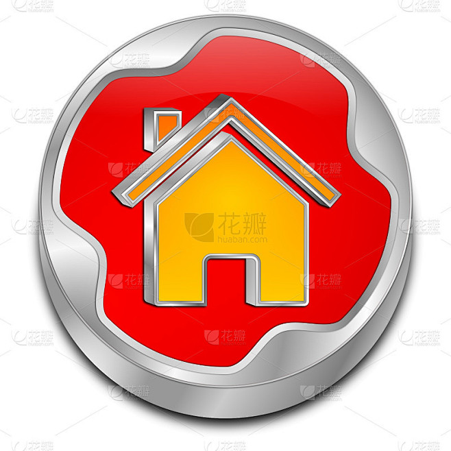 Home按钮- 3D插图