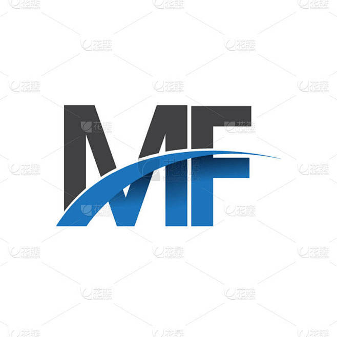 mf 字母徽标, 您的企业和公司的初始徽标标识