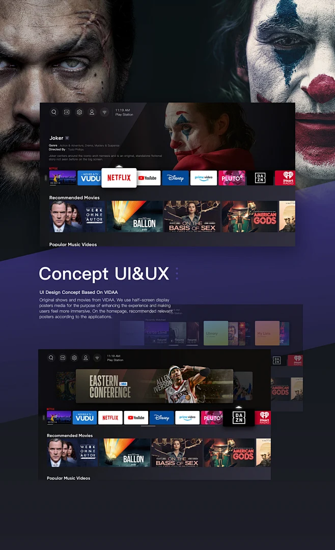 SMART TV UI Concept Design-花瓣网