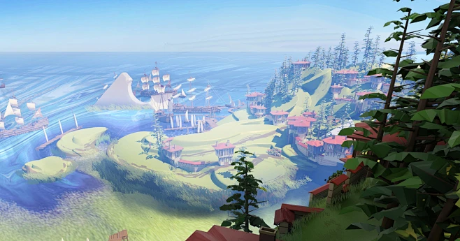 Triangle island illustrations图片_G-概念视觉图片素材-花瓣网
