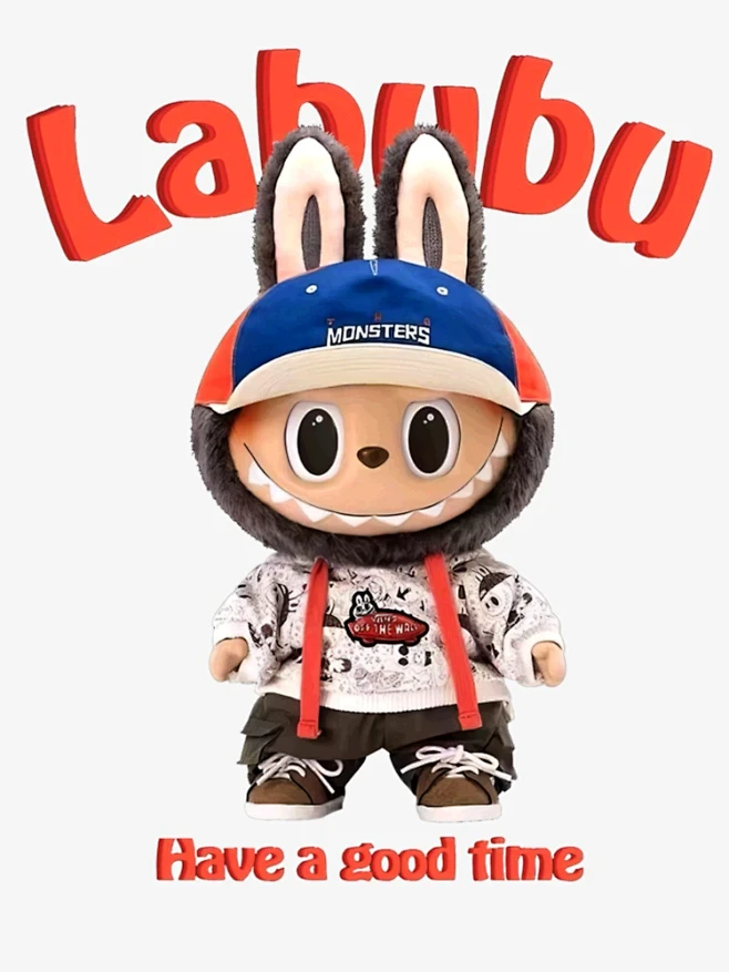 Thumbnail 3 of 3, Sticker, Labubu Orange Have A Good Time For Fan ...