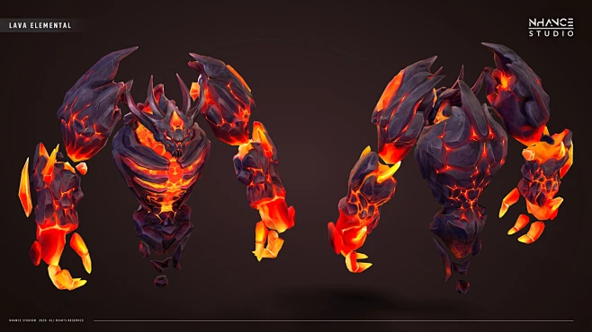 Lava Elemental: Initial Pose-花瓣网