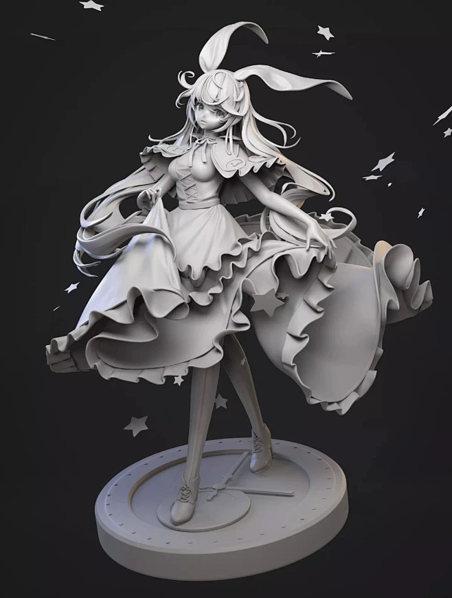 翼次方3D二次元日漫班wip作品更-0925-原创白模作品-微元素 - Element3ds.com!-花瓣网