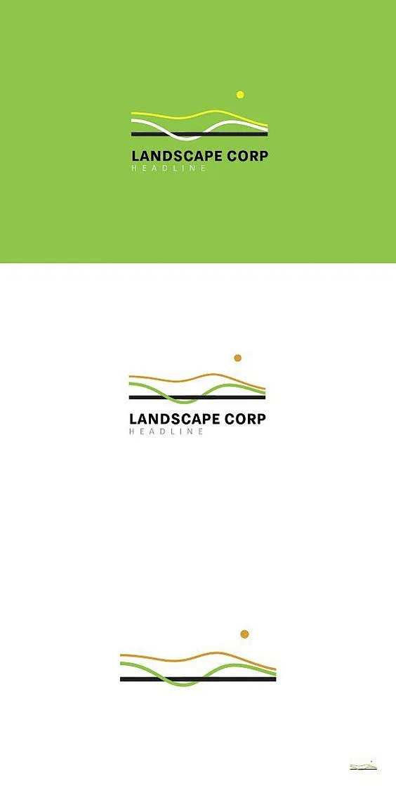Landscape corp logo template.-花瓣网