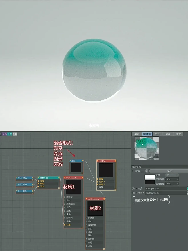 C4D OC金属布料玻璃3s材质教程-花瓣网