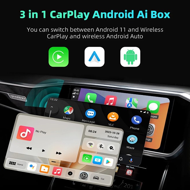 TIMEKNOW-CarPlay-Ai-Box-Wireless-Android-Auto-Adapter-Android-Video-TV ...