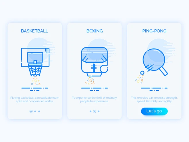 Fitness club guide page APP-花瓣网