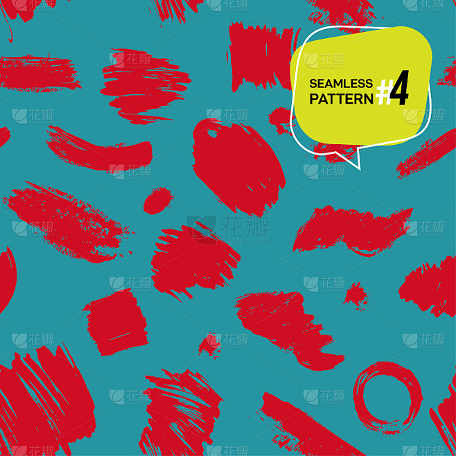 Seamless pattern abstract creative with brush stro