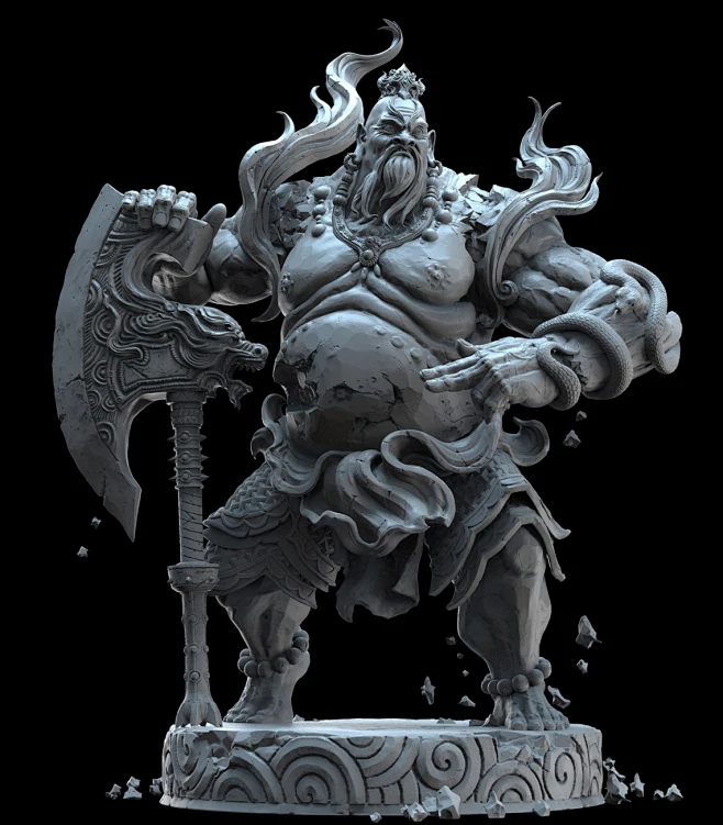 《巨灵神》次时代 写实 CG雕刻 CG设计~-CG99(cg99.com)-花瓣网