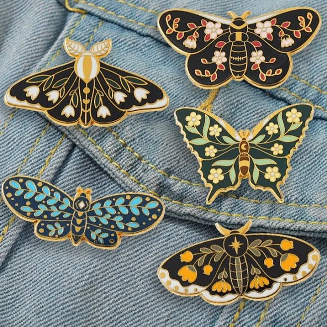 Add some nature and whimsy to your collection with our Butterflies Moth Hard Enamel Pins. These ...