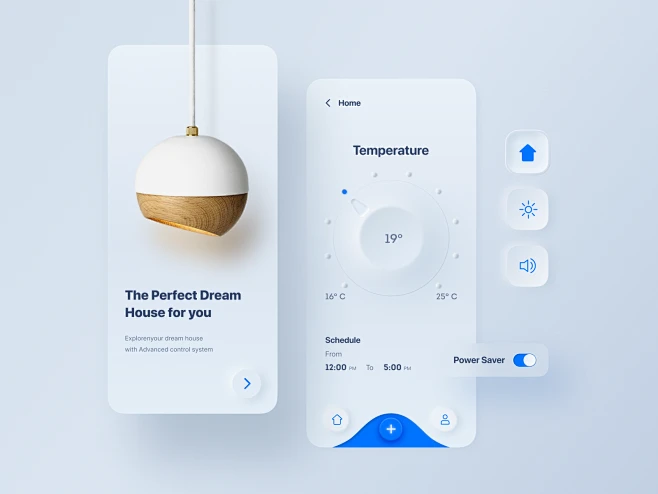 Smart Home Mobile App home decor interface clean figma mobile app design minimal smarthome ux ui ...