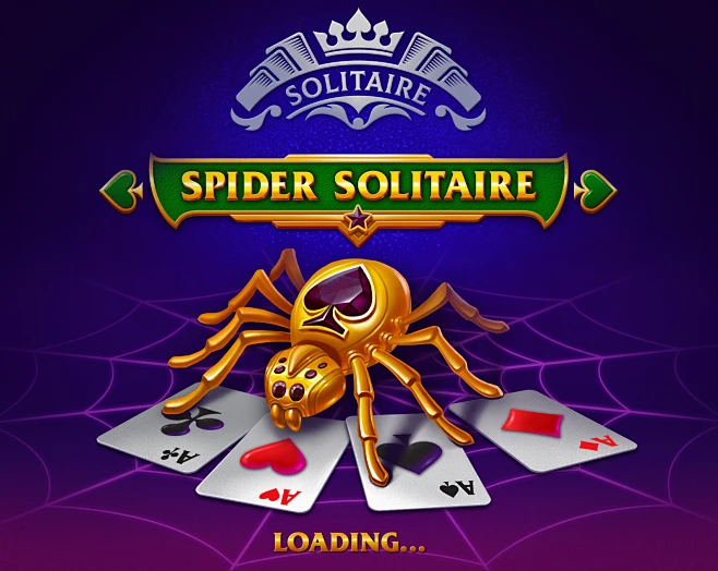 Illustrations and UI for computer games "Solitaire" and "Spider ...