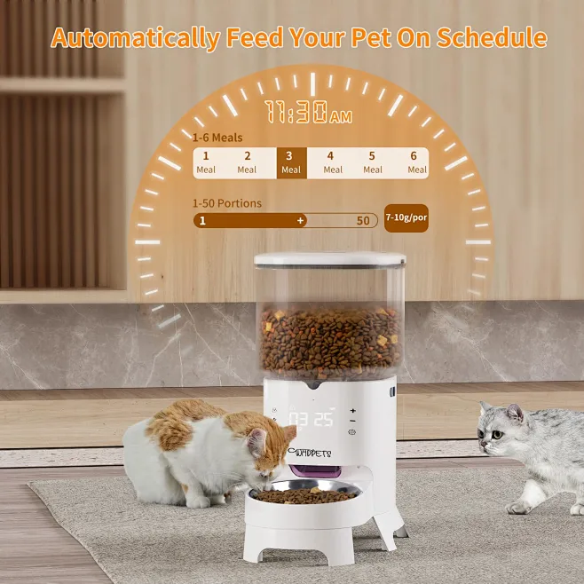 Amazon.com : Automatic Cat Feeder, WHDPETS 6L Dry Food Dispenser for ...