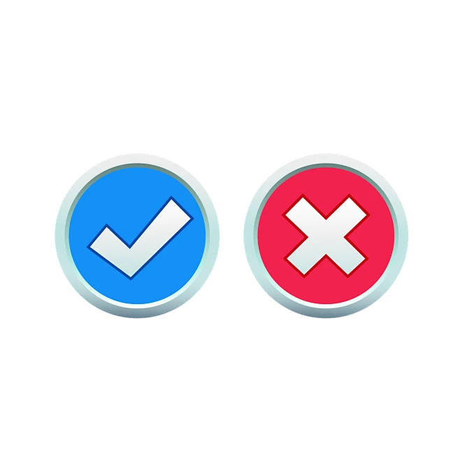 对号错号正确错误勾叉符号平面综艺装饰PNG免扣免抠图片设计素材 -花瓣网
