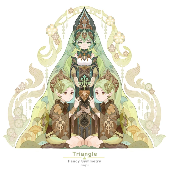 Fancy Symmetry-Triangle-花瓣网