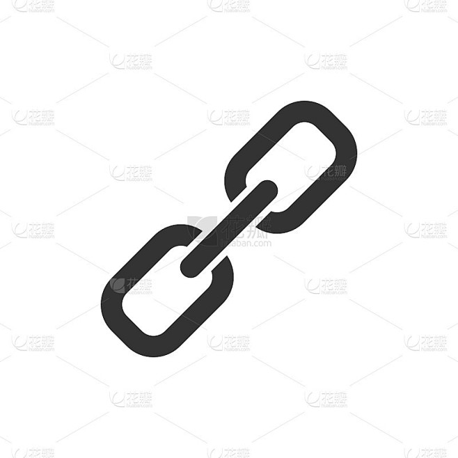Chain sign icon in flat style. Link vector illustr