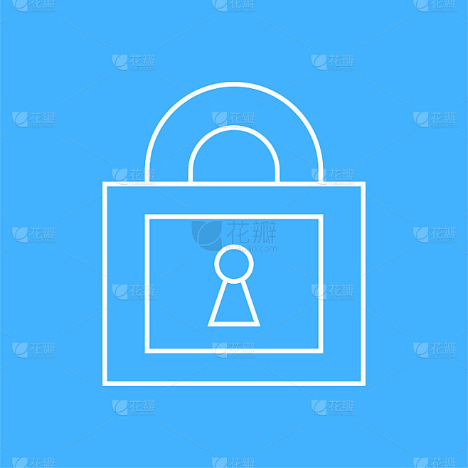 Lock sign icon - vector