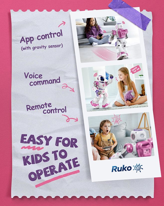 Amazon.com: Ruko 1088 Smart Robot Toys for Kids, Large STEM ...