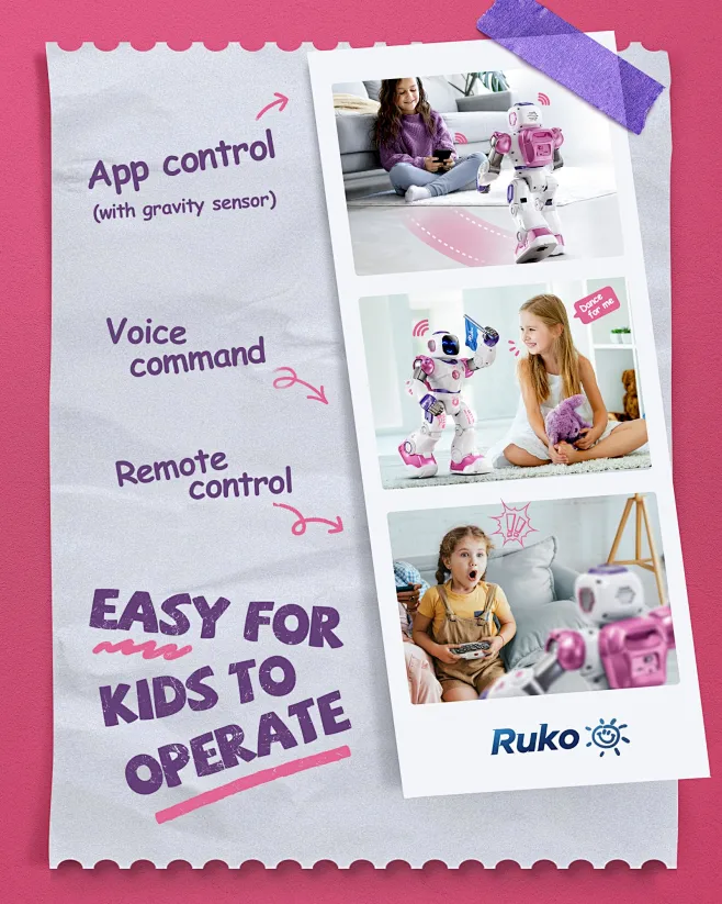 Amazon.com: Ruko 1088 Smart Robot Toys for Kids, Large STEM Programmable Interactive RC Robot ...