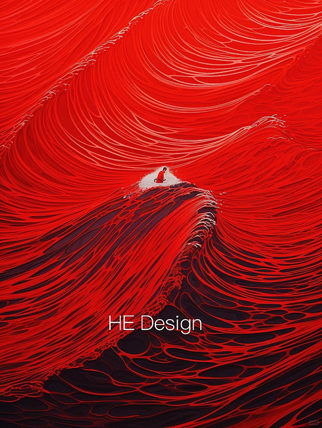 Midjourney 插画·冲浪_9_HE Design_来自小红书网页版_看图王