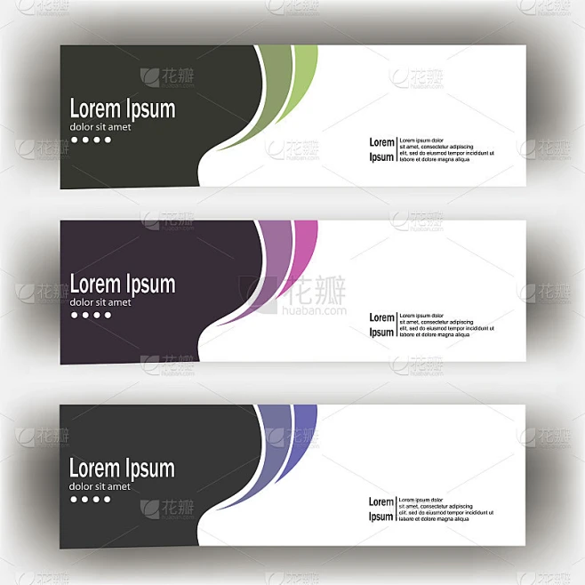 abstract geometric design banner web template. Ban素材-花瓣网