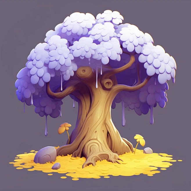 Simple leaves, minimalist style, pixar, c4d rendering,vine tree,tree ...
