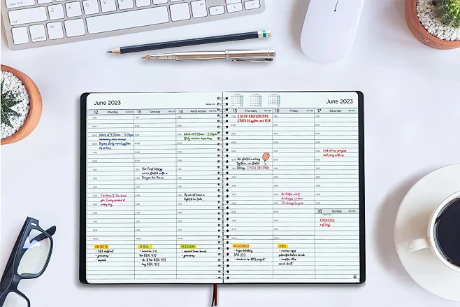 2023 Diary by Smart Panda – A5 Week to View Dated Planner – Simple ...