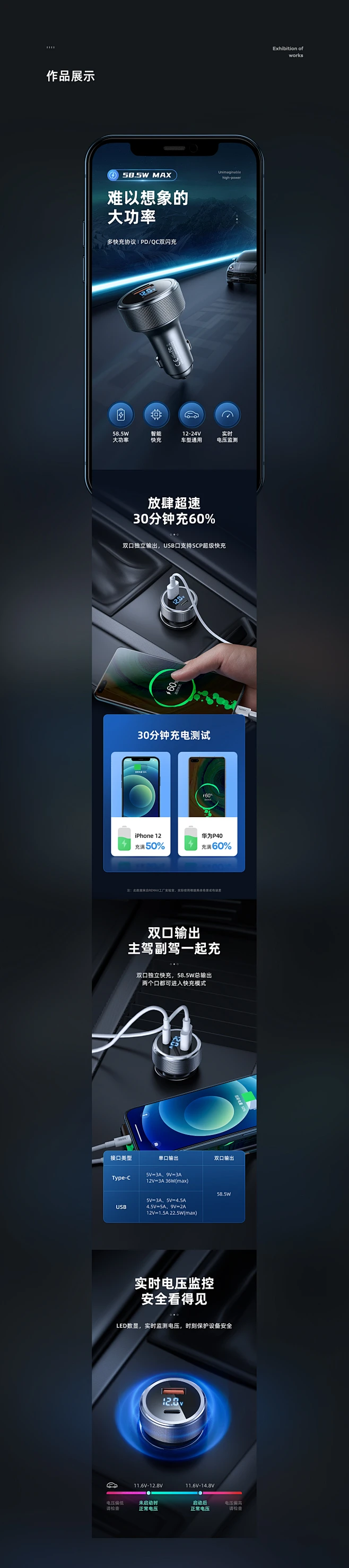 【车载充电器】详情X3_丁飚_【68Design】-花瓣网