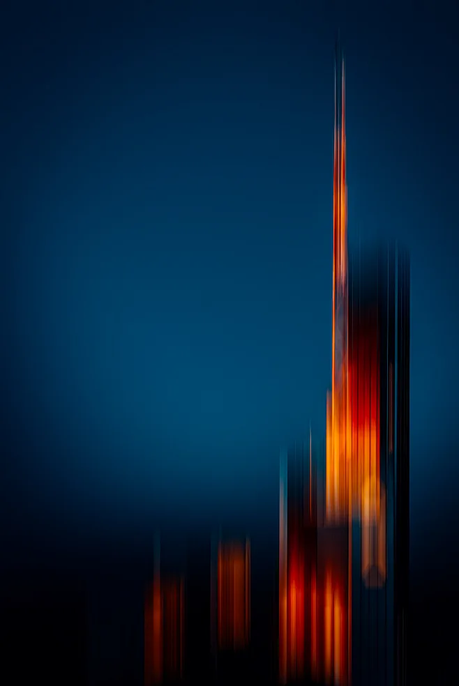 art foto city Distancing effect experiment Frankfurt light metropole ...