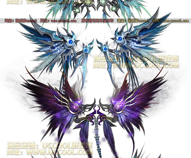 精致机械升阶羽翼内观素材 游戏动态翅膀素材资源PNG-FB115-淘宝网-花瓣网
