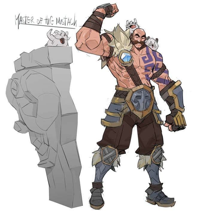 Braum Character Concept Style & Creative Direction - 2XKO-花瓣网