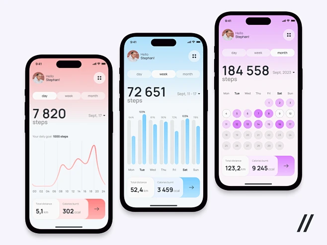 Fitness Mobile iOS App by Kristina Taskaeva for Purrweb UI/UX Agency on ...