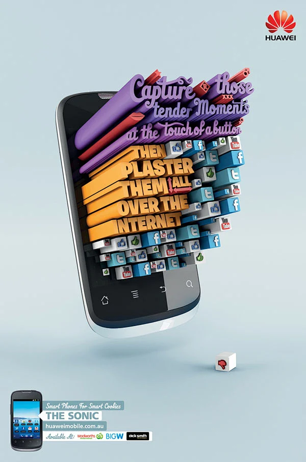 华为(Huawei)手机系列绚丽广告欣赏图片_设计图片素材-花瓣网