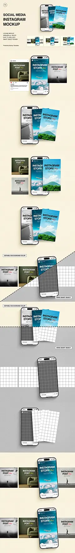 可编辑的横幅社交媒体张贴和故事模板素材-花瓣网