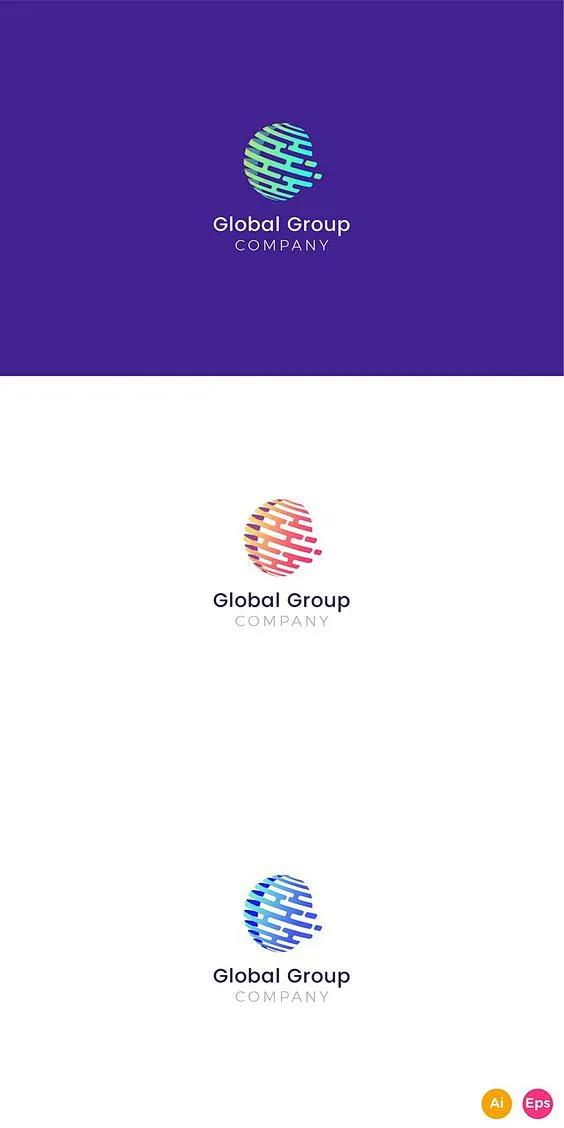 Global Group Company Logo-花瓣网