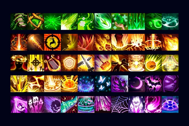 100 Skill Icons Pack for RPG