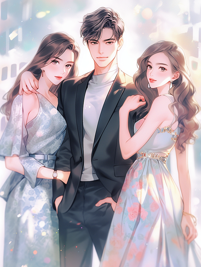 daizizi_An_elegant_handsome_and_handsome_young_man_and_two_beau ...