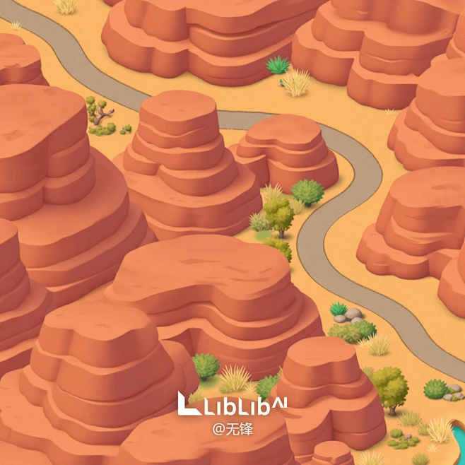 俯视45度Q版自然场景-LoRA-无锋-LiblibAI-花瓣网