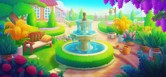 春天的花园-花瓣网