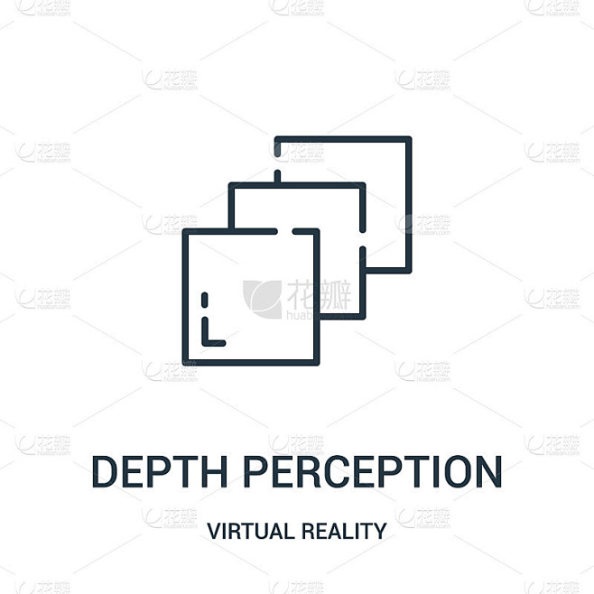 depth perception icon vector from virtual reality