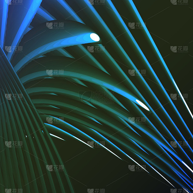 Beautiful blue abstract magic energy electric spir