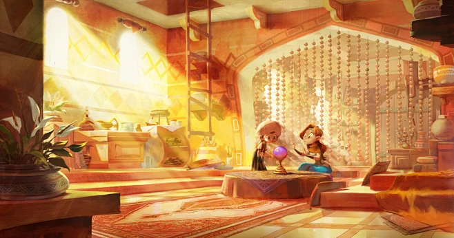 欧美Q版室内场景原画来自cgbook.cn (513)-花瓣网