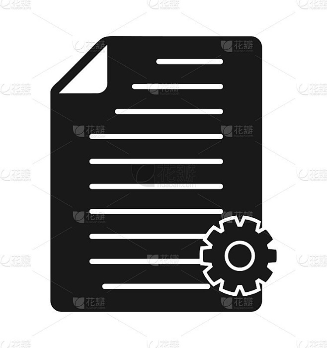 Technical Document Icon. Flat style vector EPS.