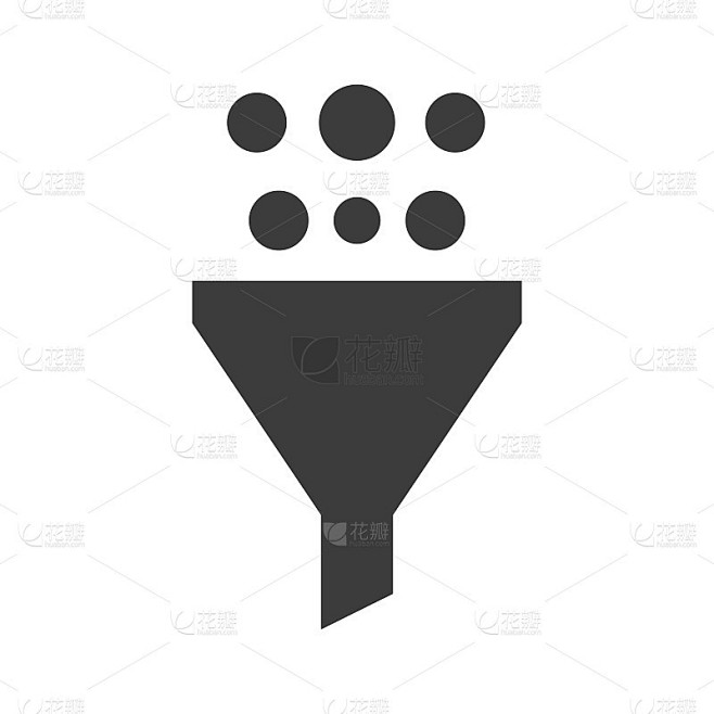 Data filter icon on white background.