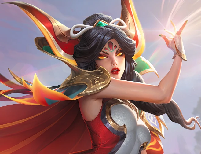 Brave Phoenix Xayah - League of Legends Splash Art-花瓣网