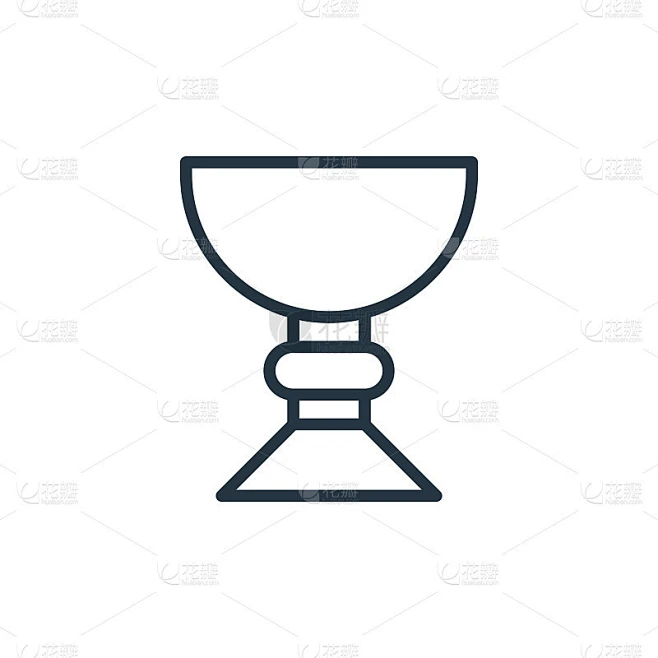 神圣的圣杯向量图标。圣餐杯可编辑的笔触。圣杯线性符号，用于网络和移动应用程序，标志，印刷媒体。细线说图片_其他图片图片素材-花瓣网