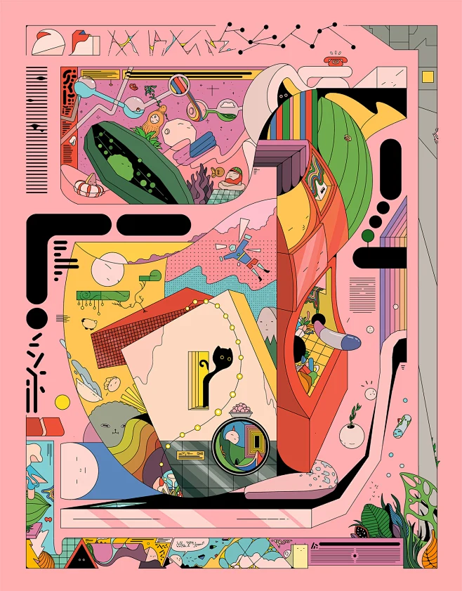 personal project Character design Drawing poster art surreal flat ...