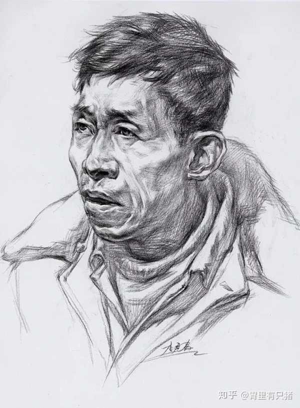 人物素描头像结构-花瓣网